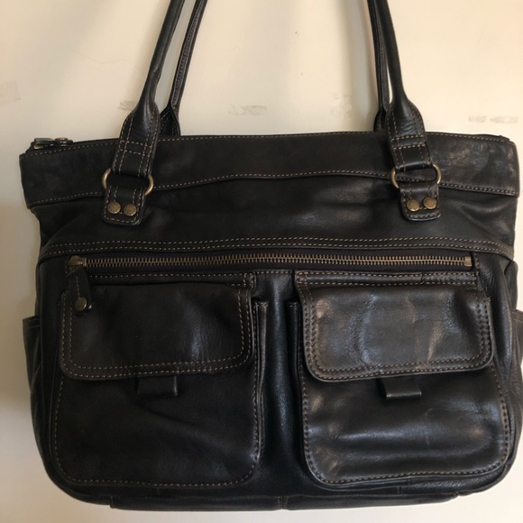 Fossil | Bags | Vintage Fossil Leather Shoulder Bag In Black | Poshmark